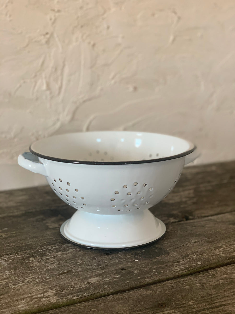 white enamelware colander – Lauren Liess