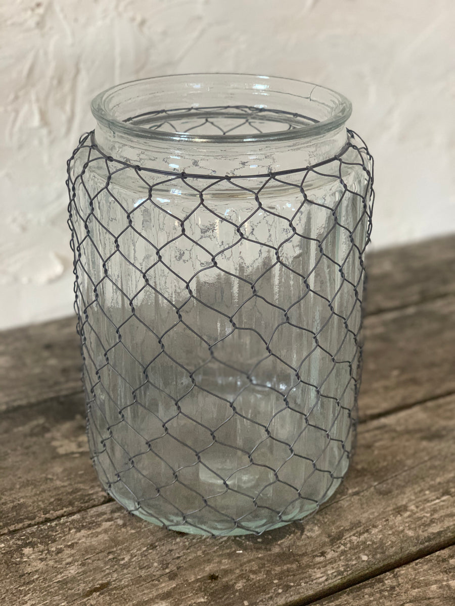 large caged wire glass vase – Lauren Liess