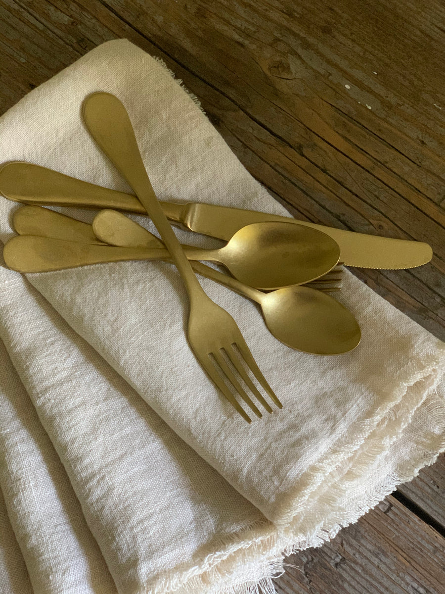 italian brass flatware- 5 piece setting – Lauren Liess